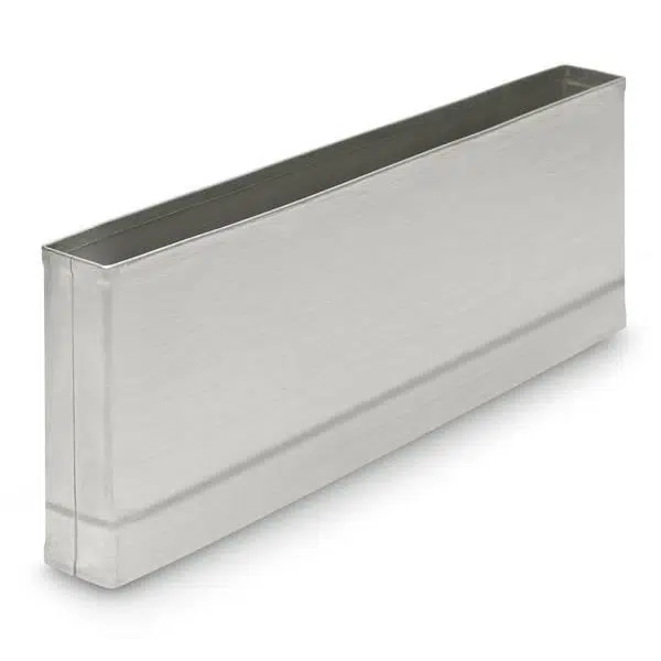 Pilaster Shoe - Open Ended 3" Shoe for 1" Pilaster - Stainless Steel