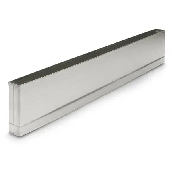 Pilaster Shoe - Open Ended 3" Shoe for 1" Pilaster - Stainless Steel